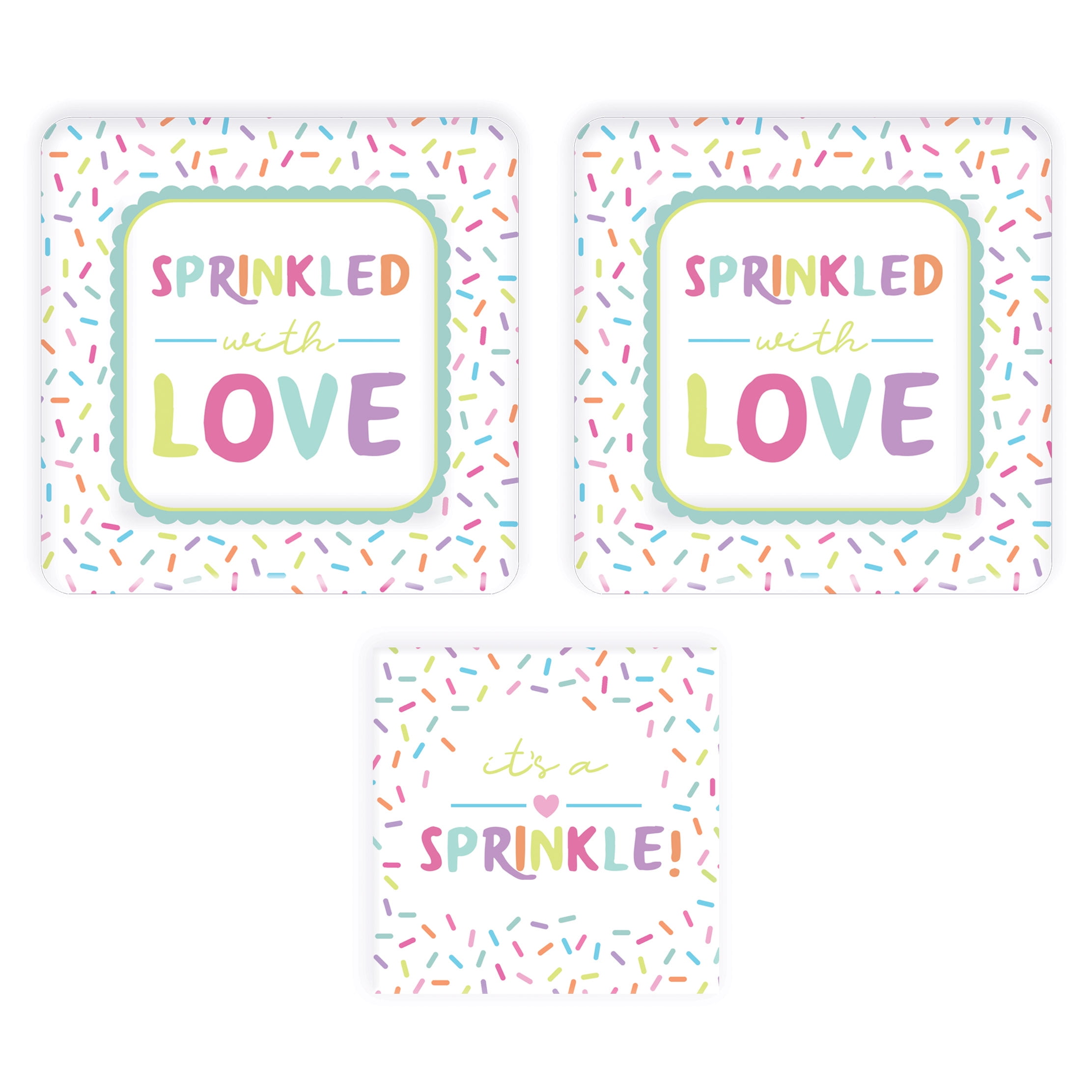Market On Mainstreet Baby Sprinkle Paper Dessert Plates and Paper ...