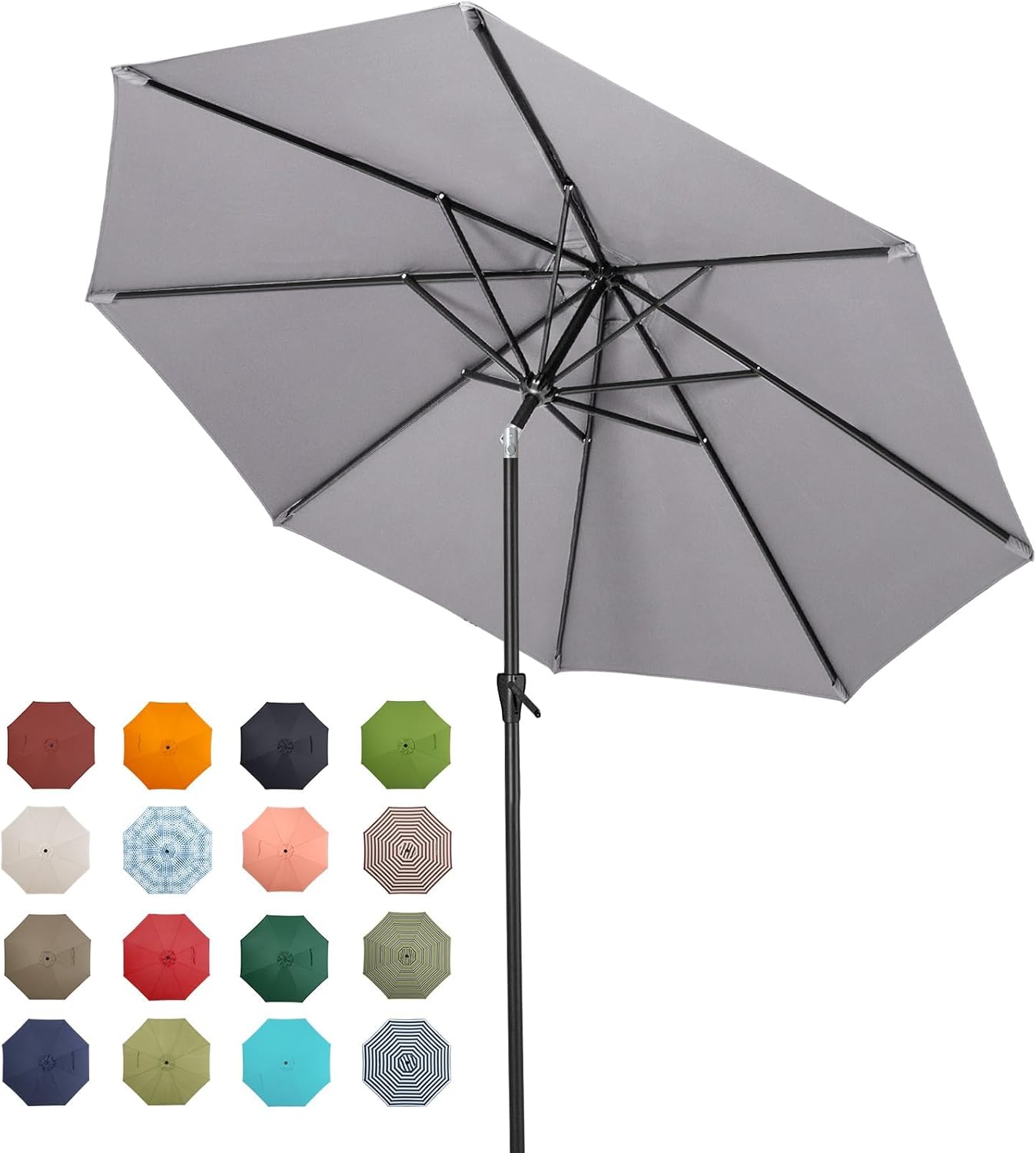 Market Outdoor Table Umbrella with Push Button Tilt and Crank,Large Sun ...