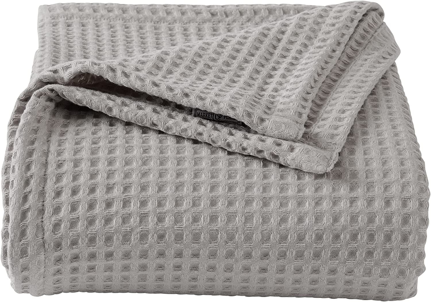 Market & Place 100% Cotton Waffle Weave Bed Blanket | Soft, Breathable ...