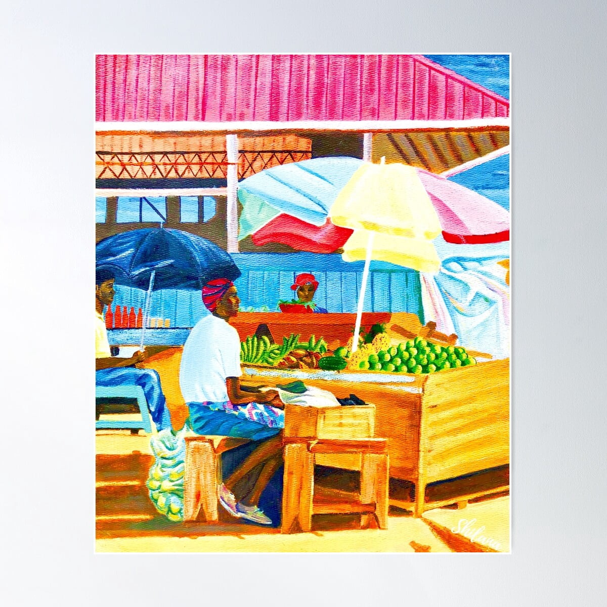 Market Square - Grenada Poster Wall Art, Modern Wall Decor For Living ...