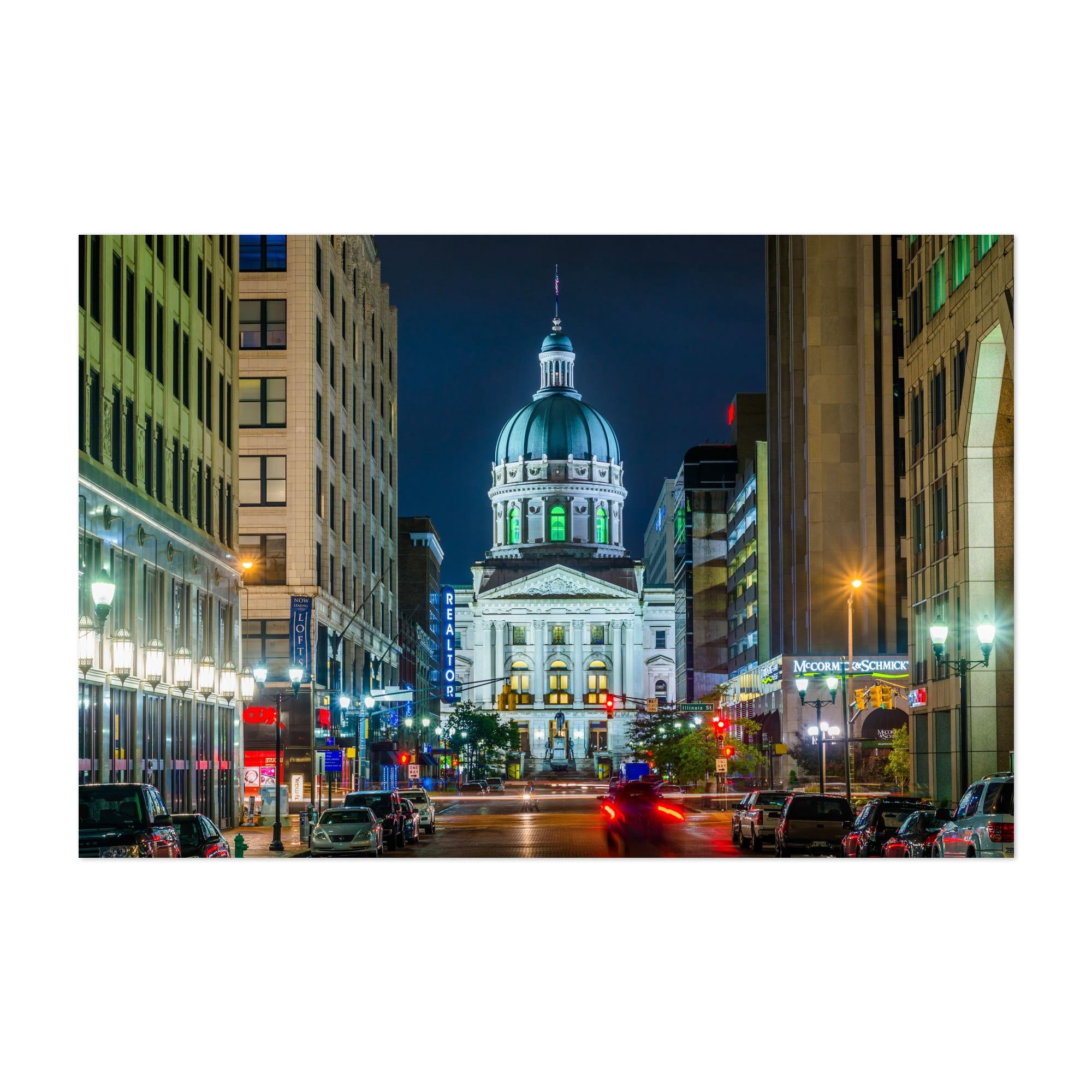 Market St & The Statehouse - Indianapolis Indiana Photography Cityscape ...