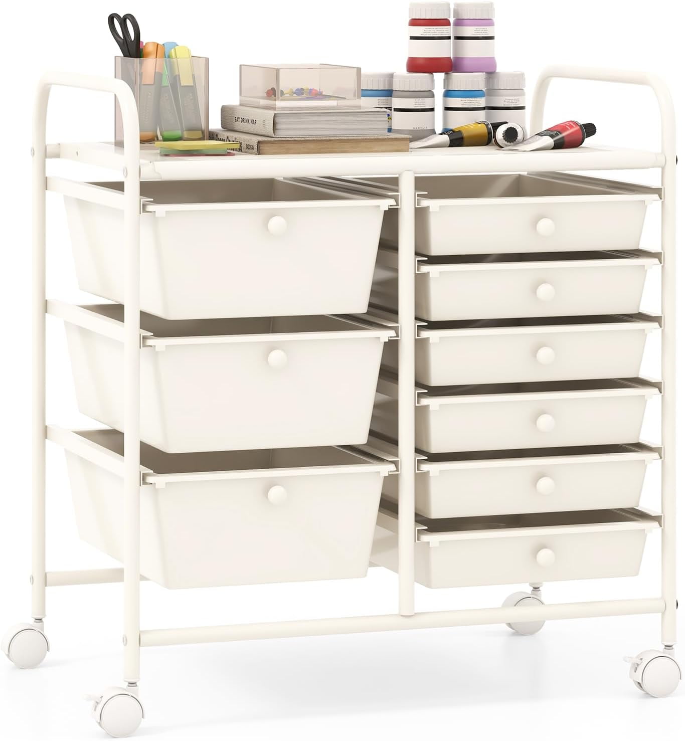 MarketLane 15 Drawers Rolling Cart, Classroom Organizers, Storage Cart ...