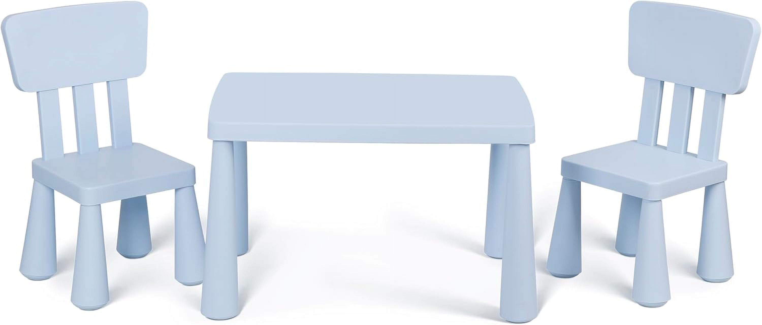 MarketLane 3 Piece Kids Table and Chair Set 3 in 1 Plastic Children ...