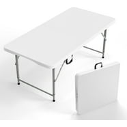 Magshion 4.5FT Foldable Plastic Patio Table, Weatherproof, Heavy-Duty ...