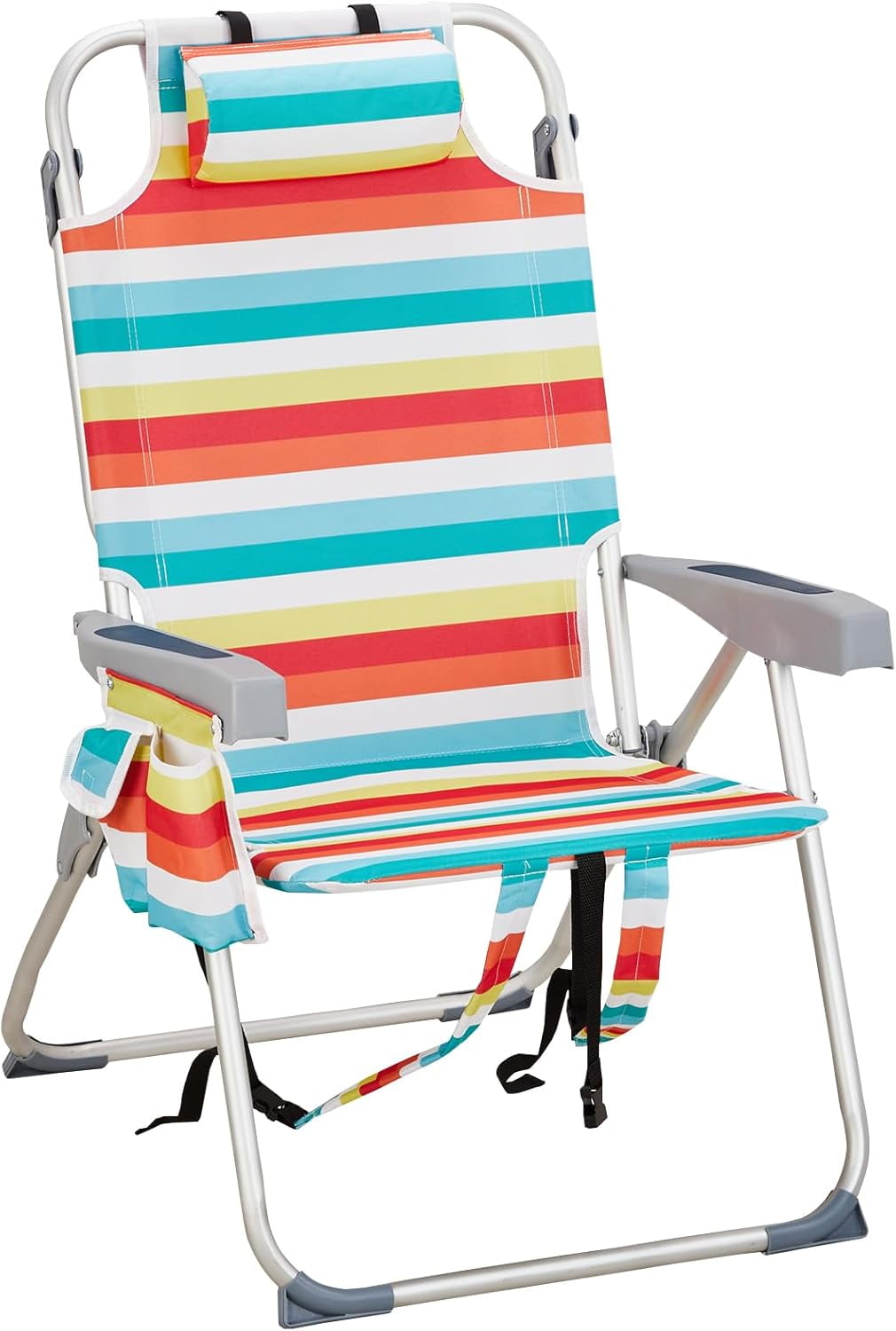 MarketLane Backpack Beach Chair, 5 Level Adjustable Positions Beach ...