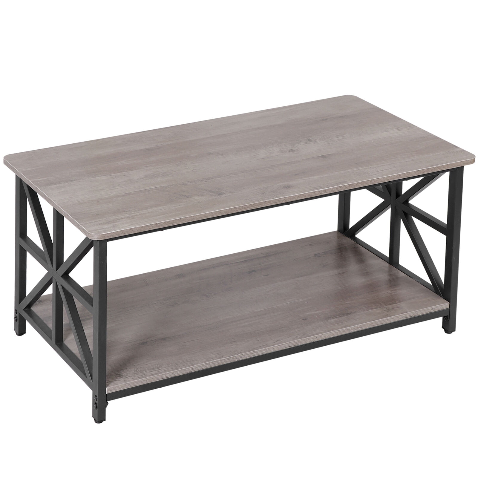 MarketLane Coffee Table for Living Room with Round Corners Farmhouse ...