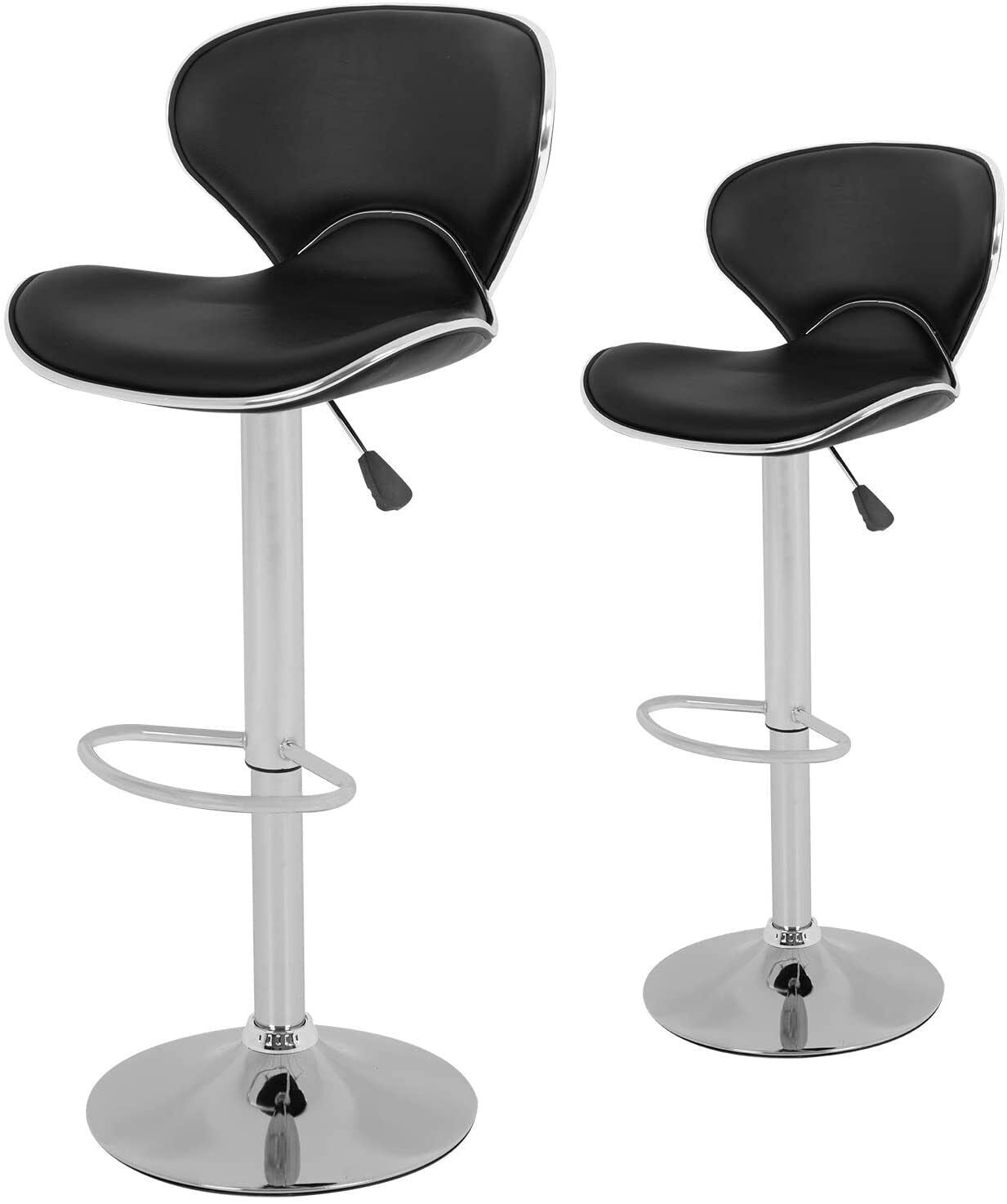 MarketLane Counter Height Adjustable Bar Stools with Bar Stool PU ...