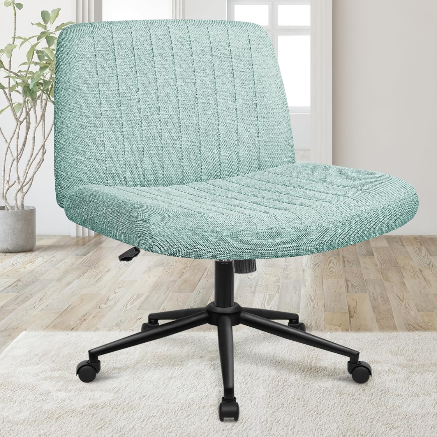 MarketLane Criss Cross Chair with Wheels Comfy Cross Legged Office Desk ...
