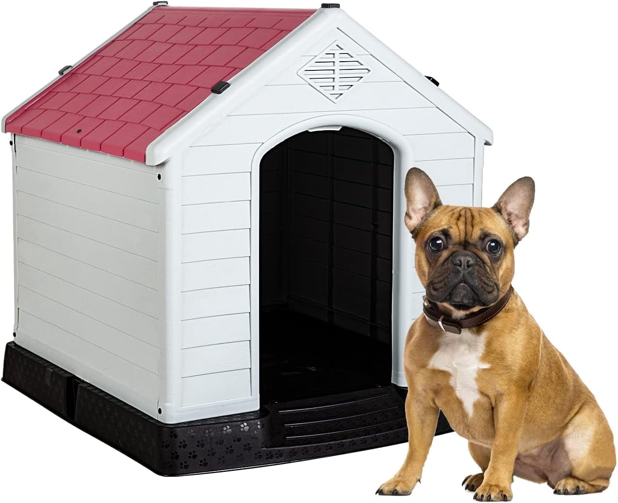 MarketLane Dog House Indoor Outdoor Insulated Kennel Durable Plastic ...