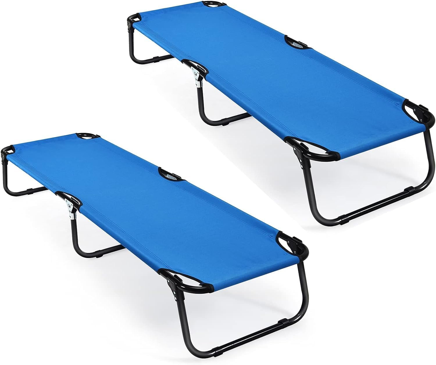 MarketLane Folding Camping Cot, Portable Camping Bed with Steel Frame ...