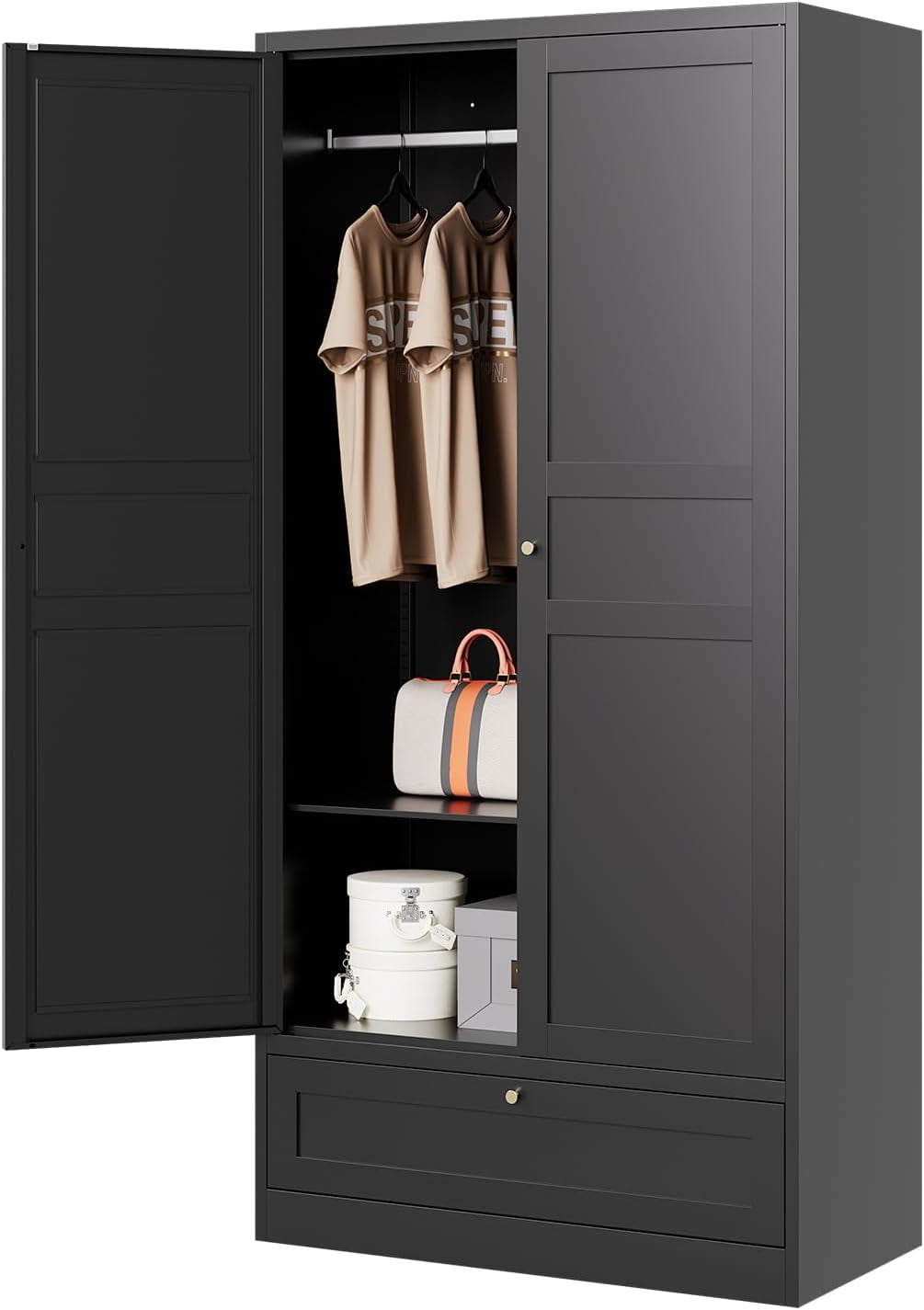 MarketLane Metal Wardrobe Cabinets with Lock,Clothing Locker 72" X 36 ...
