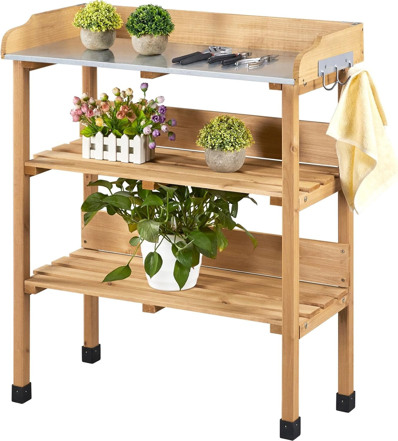 MarketLane Outdoor Garden Potting Bench Table Wooden Horticulture ...