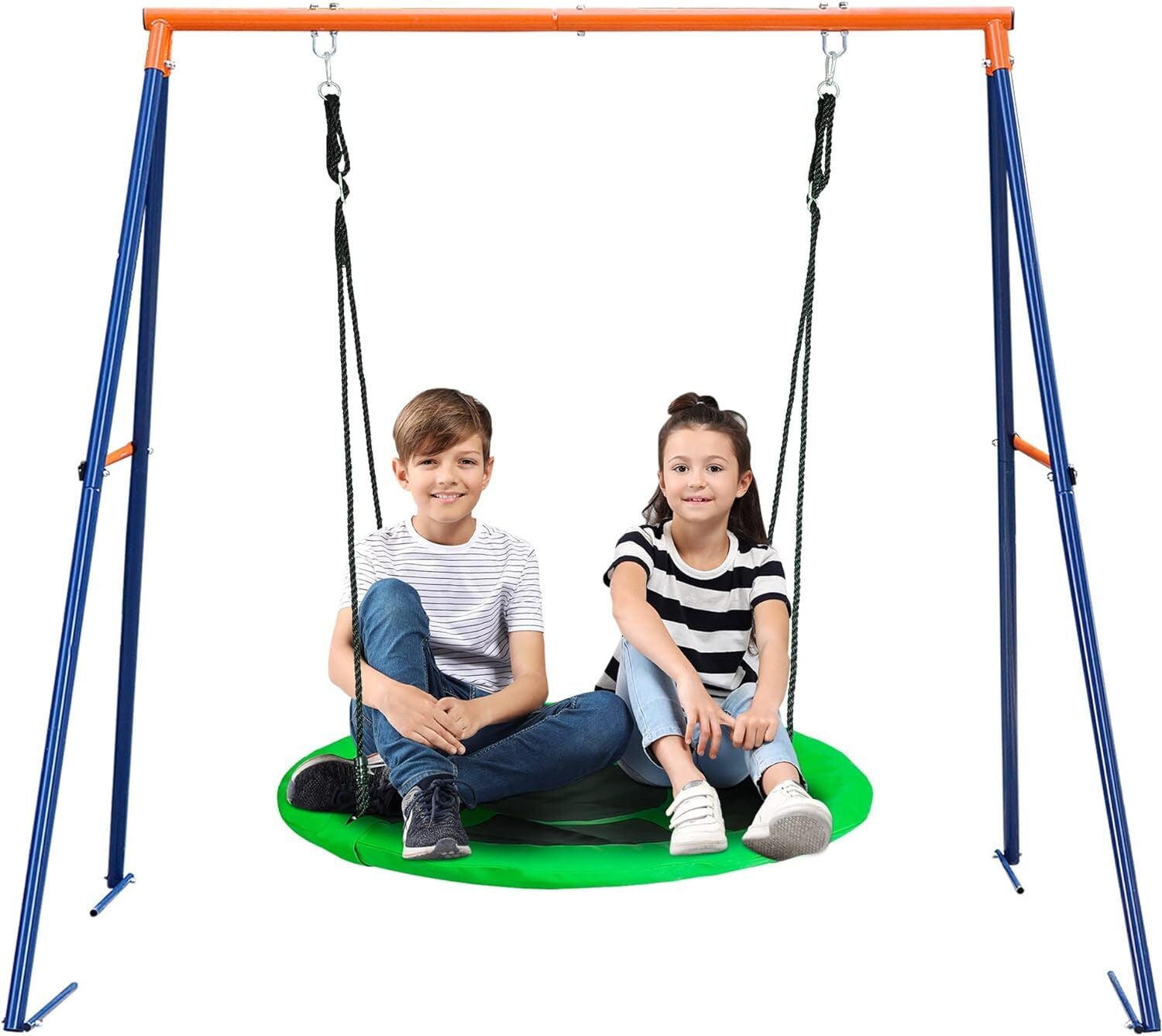 MarketLane Outdoor Kids Swing Set 40 inch Saucer Swing with Frame Combo ...