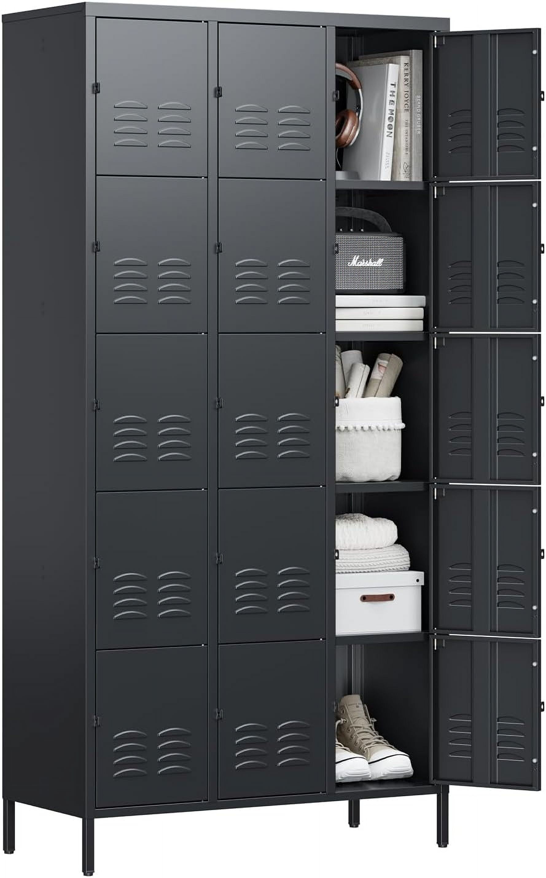 MarketLaneMetal Lockers for Employees Storage Locker with Shelves and ...