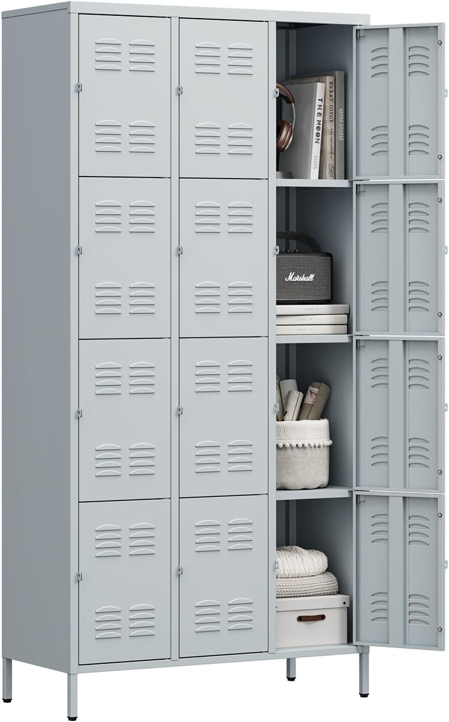 MarketLaneMetal Lockers for Employees Storage Locker with Shelves and ...