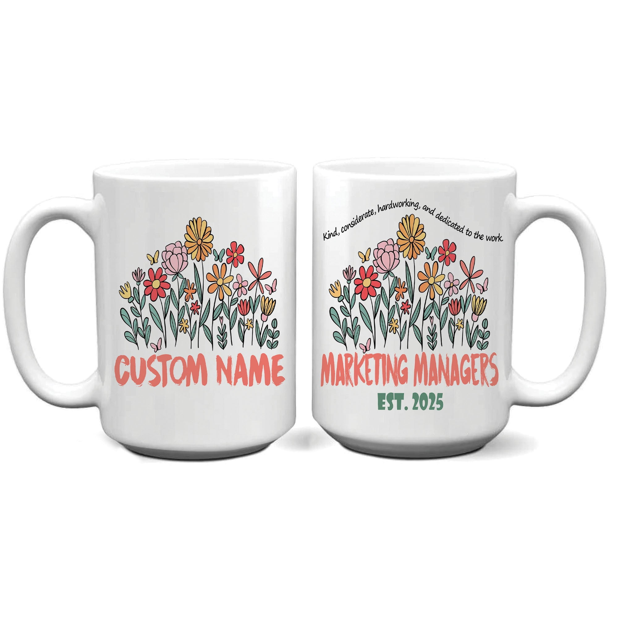 Marketing Manager Mug – Personalized Ceramic Coffee Cup – Custom Nature ...