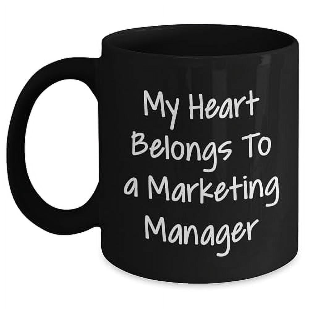 Marketing Manager's Heart Belongs to a Marketing Manager Funny Black ...