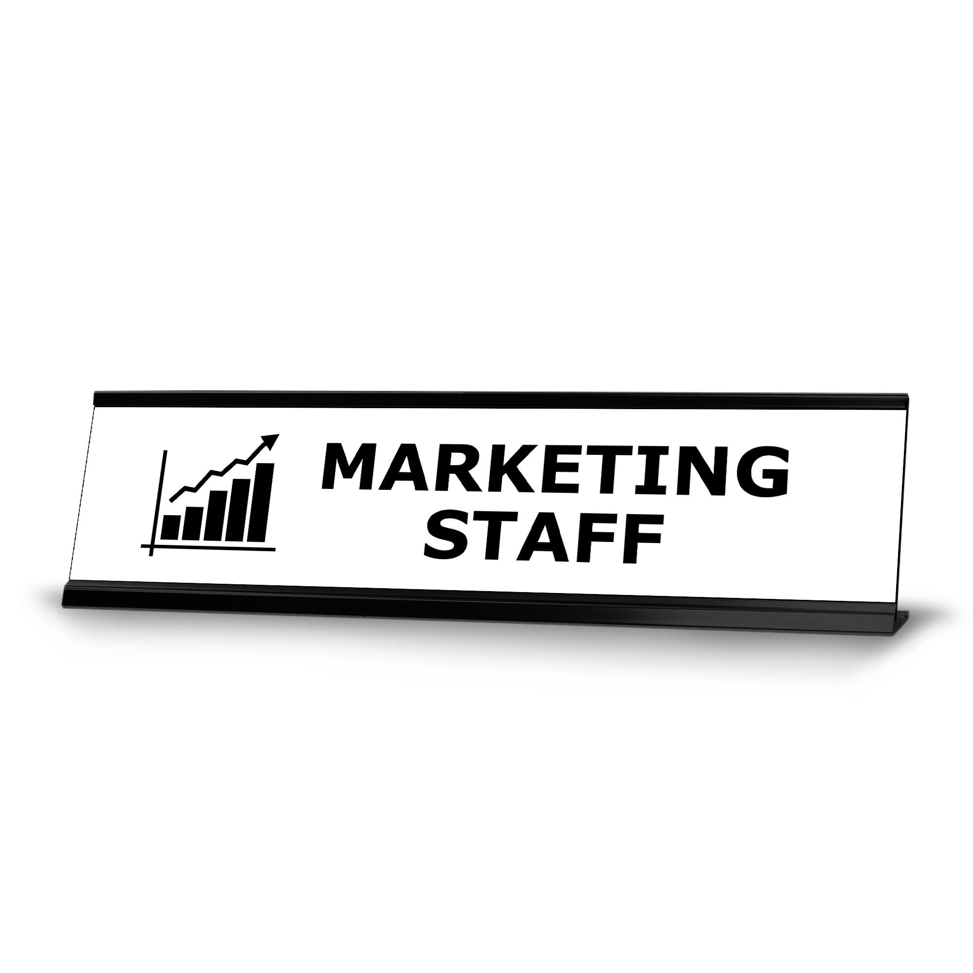 Marketing Staff, Black Frame, Desk Sign (2x8”) - Walmart.com