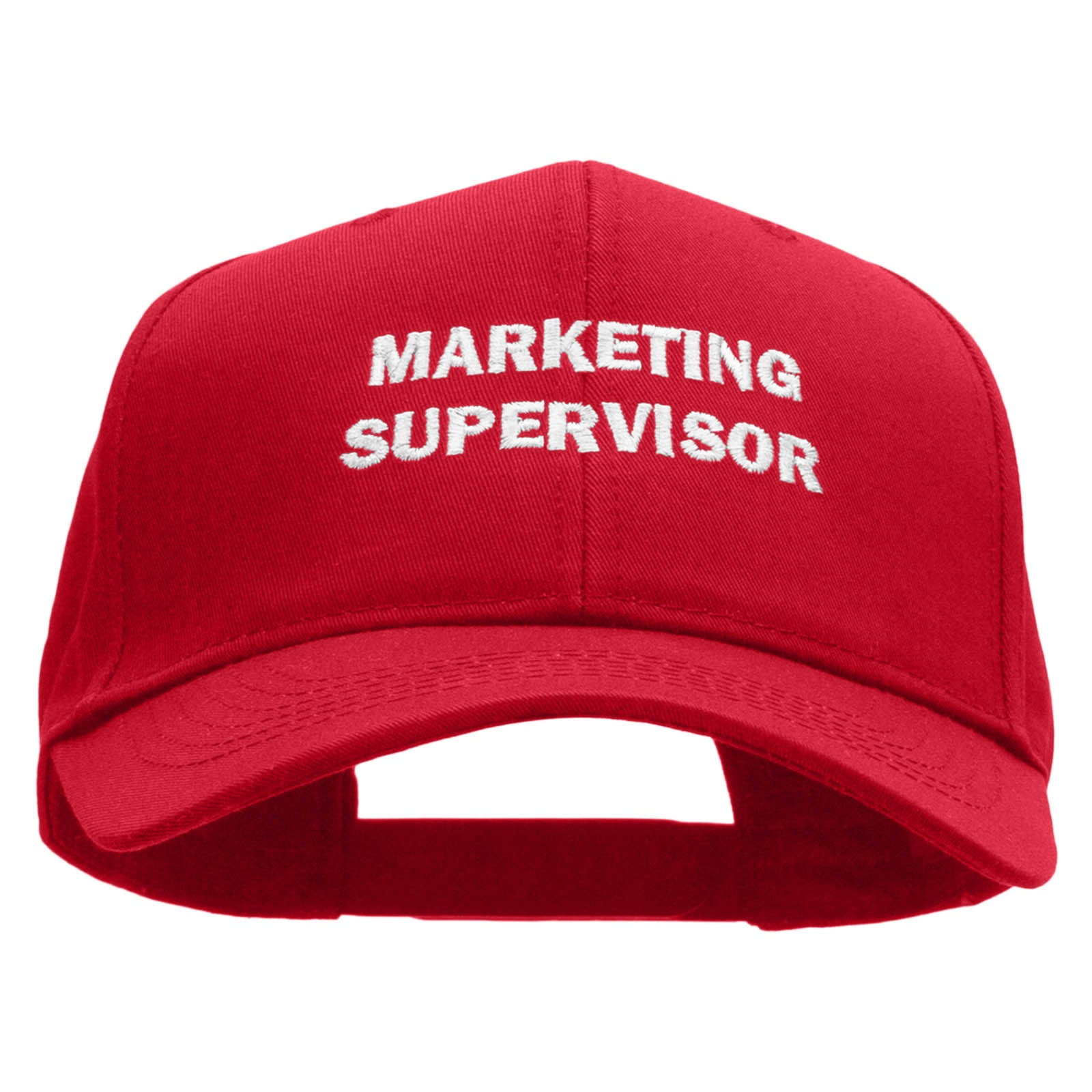 Marketing Supervisor Solid Cotton Twill Low Profile Snap Cap - Red OSFM ...