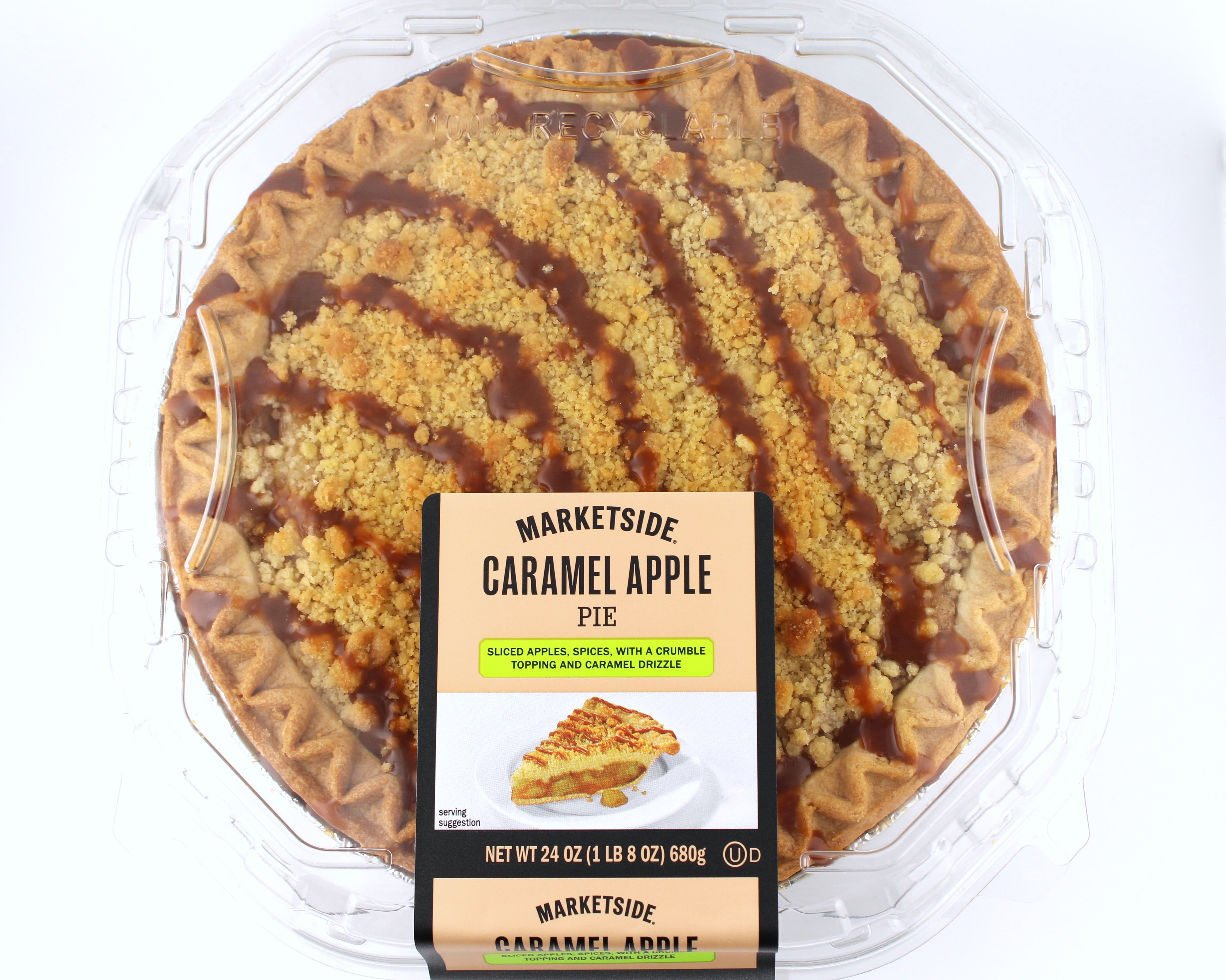Marketside Caramel Apple Pie 10 inch 38.8 oz Ready-to-Eat with Caramel ...