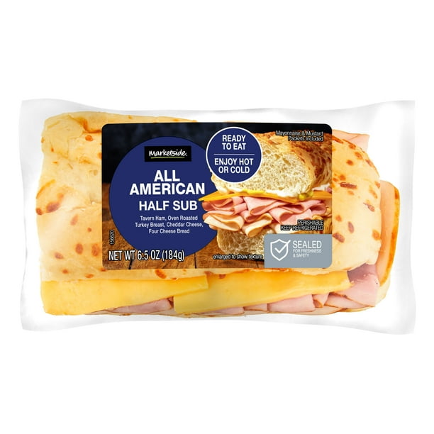 Marketside All American Sub Sandwich, Half, 6.5oz, 1 Count (Fresh ...