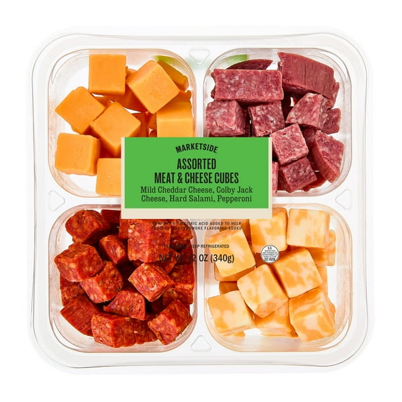 Marketside Assorted Cubed Meat and Cheese Tray 12oz with Pepperoni ...