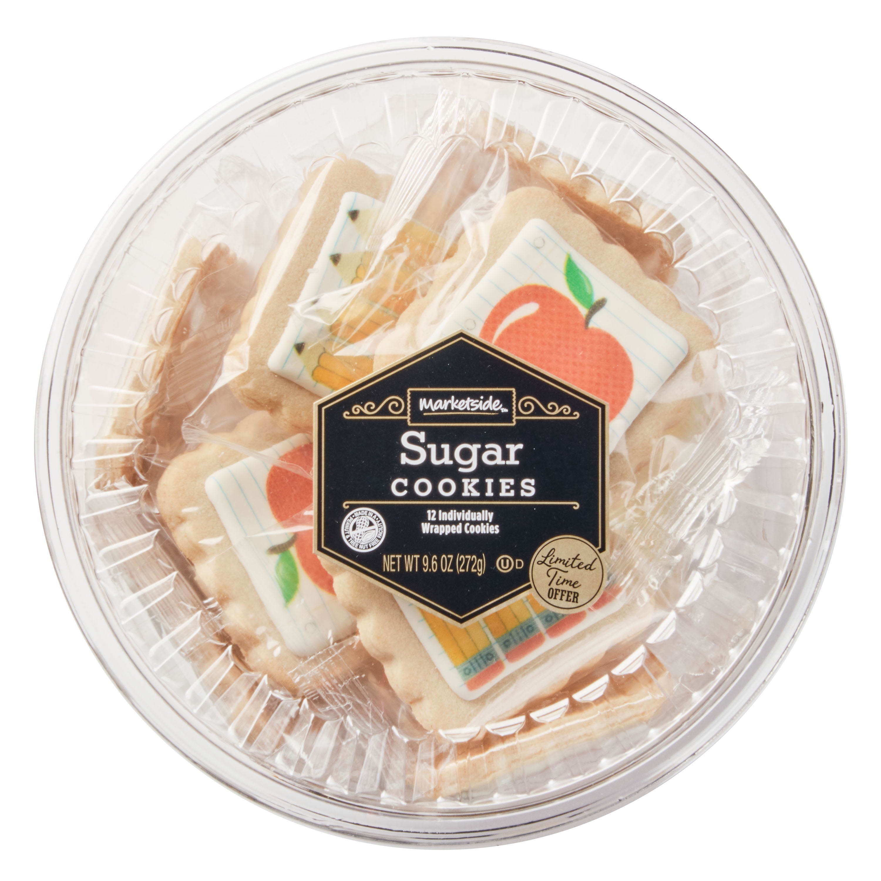Marketside Back to School Sugar Cookies, 9.6 oz, 12 Count - Walmart ...