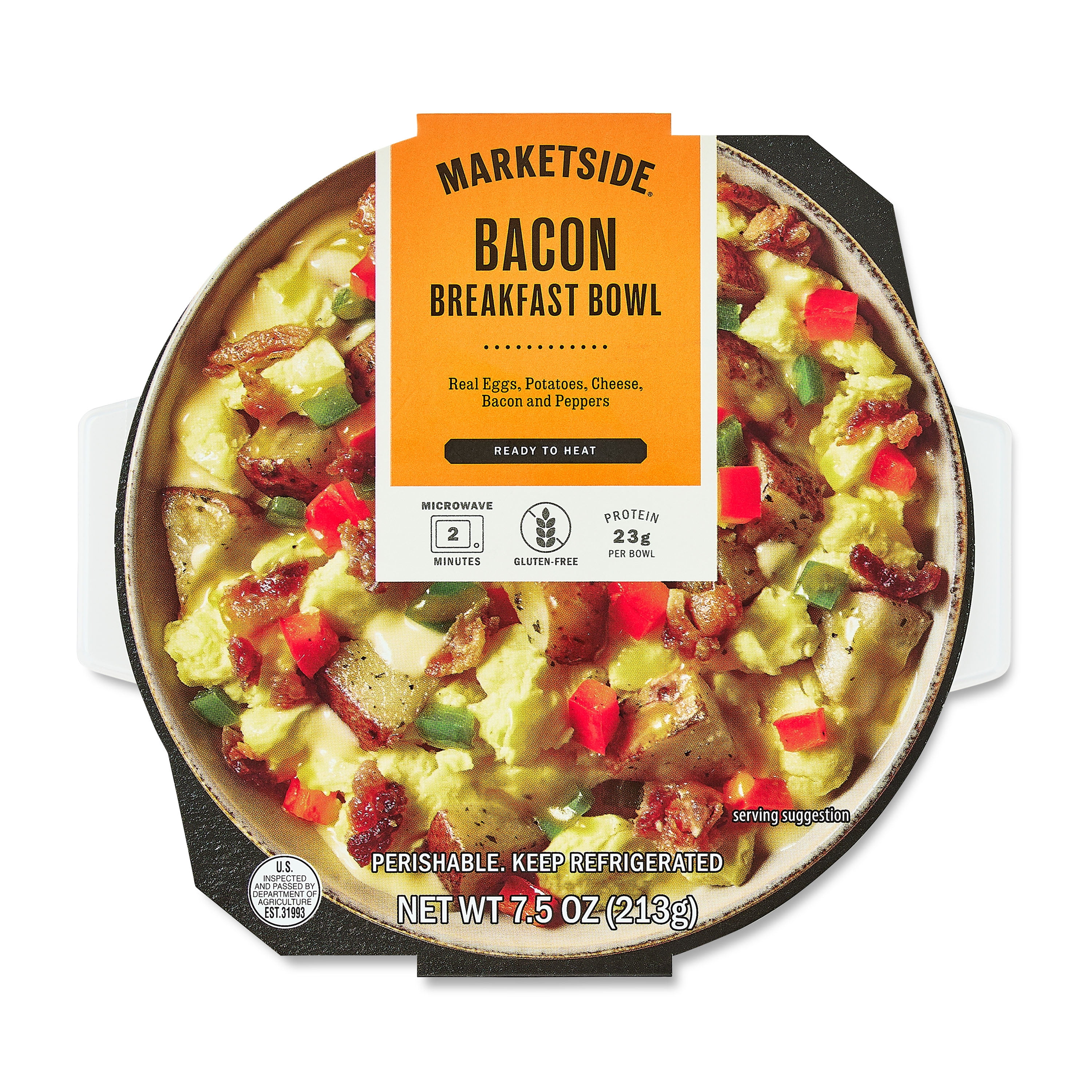 Marketside Ready to Heat Bacon Breakfast Bowl, 7.5 oz (Refrigerated ...