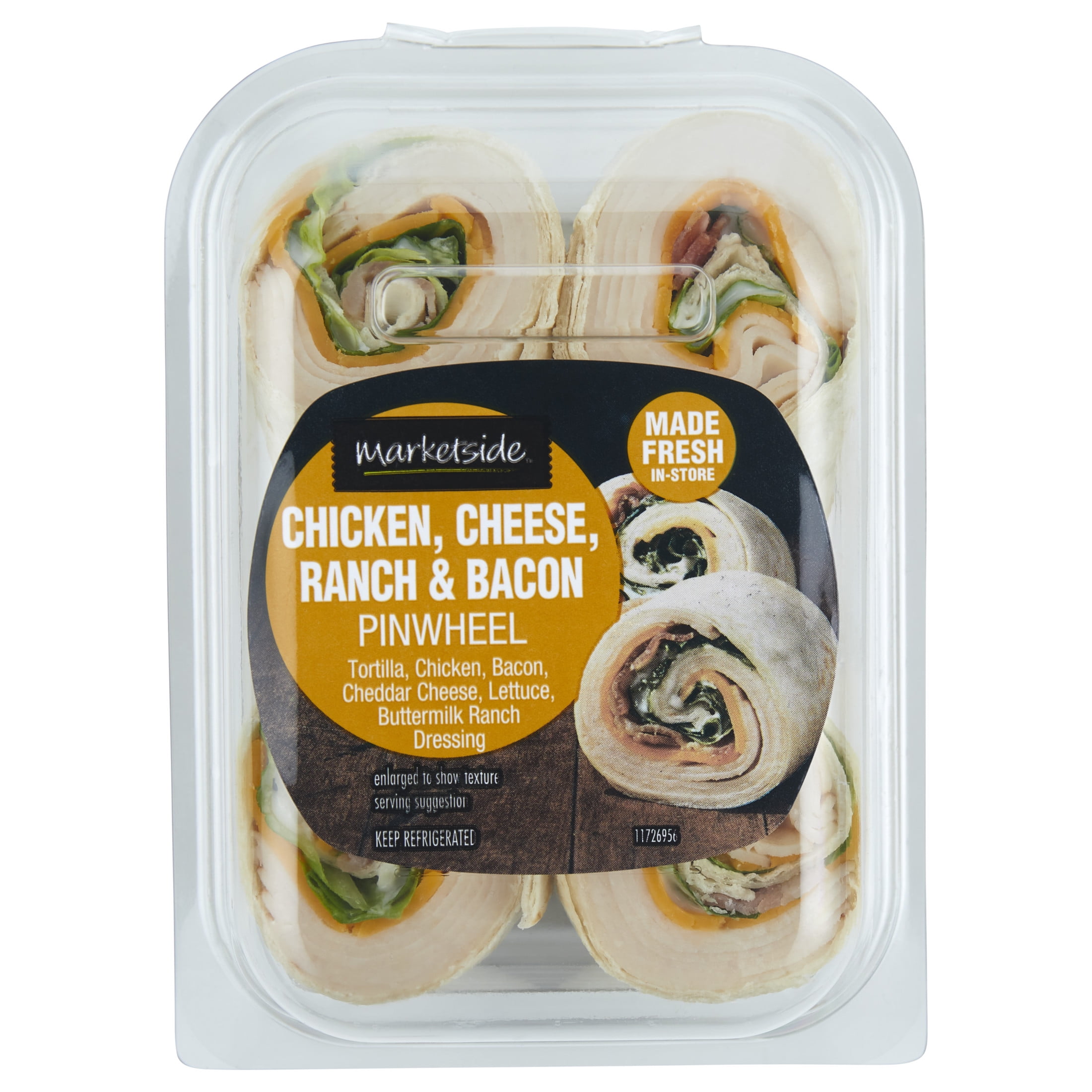 Marketside Chicken Bacon Ranch Pinwheel, 4 Count - Walmart.com