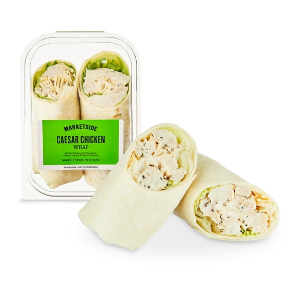 Marketside Chicken Caesar Wrap with Grilled Chicken, Parmesan Cheese ...