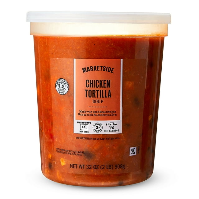 Marketside Chicken Tortilla Soup, Fresh Deli Soup, 32 oz Cup - Walmart.com