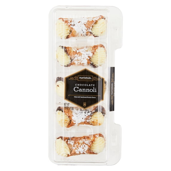 Marketside Chocolate Cannoli, 7.5 oz, 5 Count Tray, Refrigerated ...