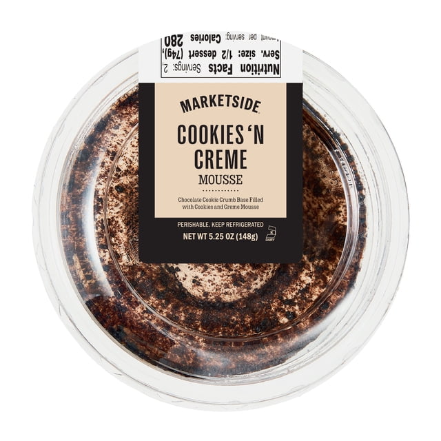 Marketside Chocolate Cookies n Creme Mousse Dessert Cup - Walmart ...