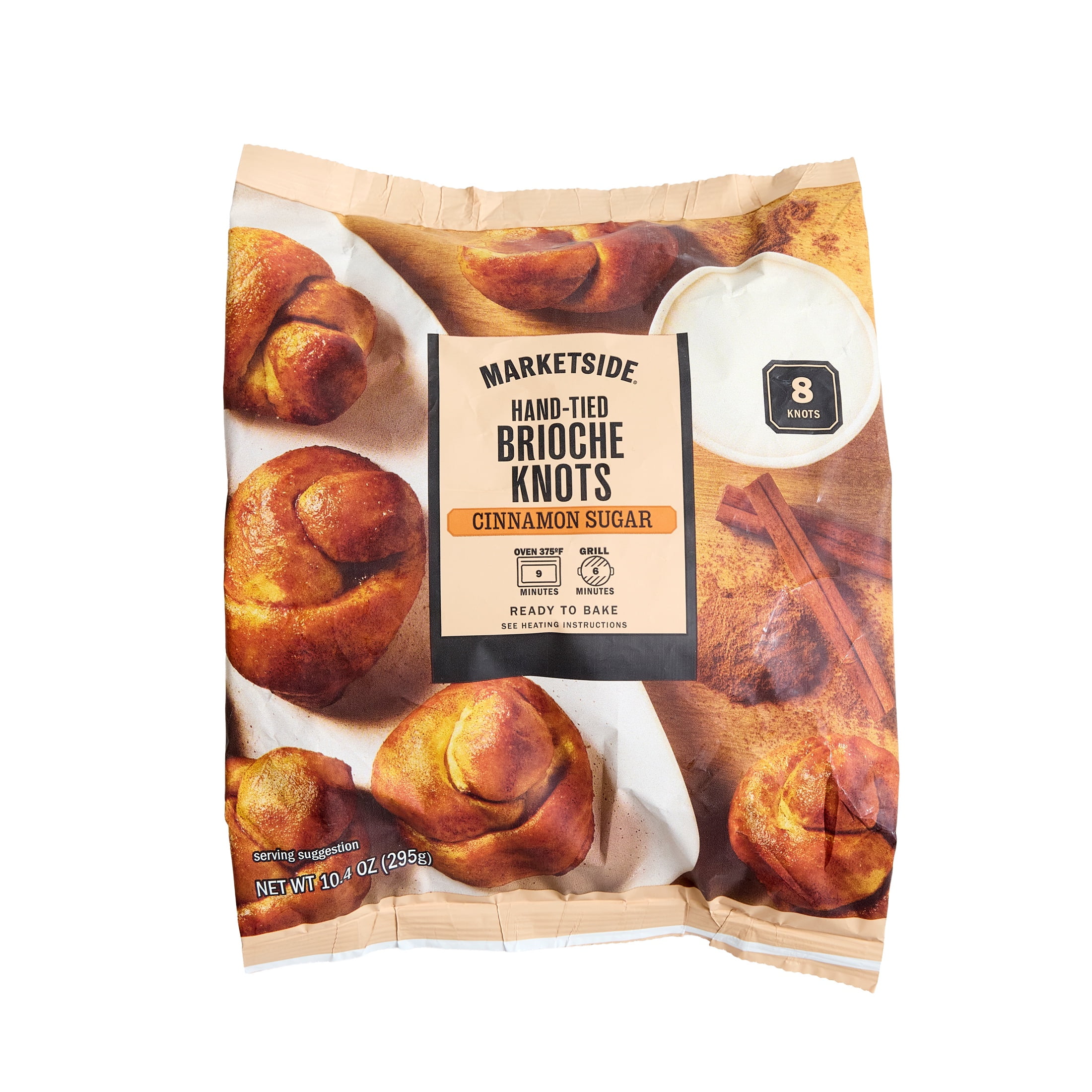 Marketside Cinnamon Sugar Brioche Knots , 10.4 oz, 8 Count - Walmart.com