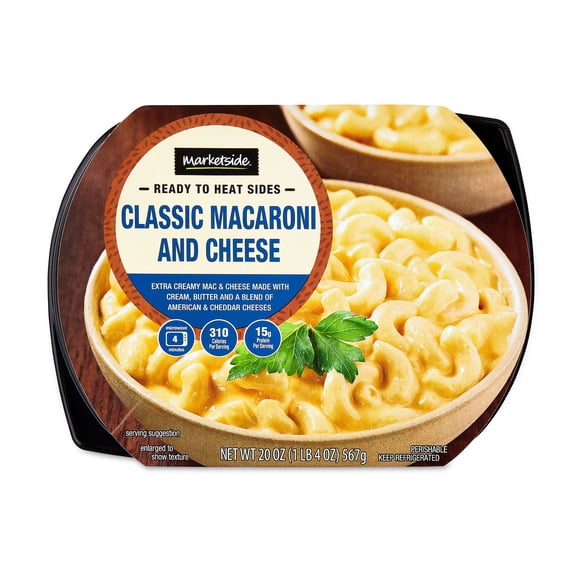 (6 pack) Marketside Ready to Heat Classic Macaroni & Cheese Tray, 20 oz ...