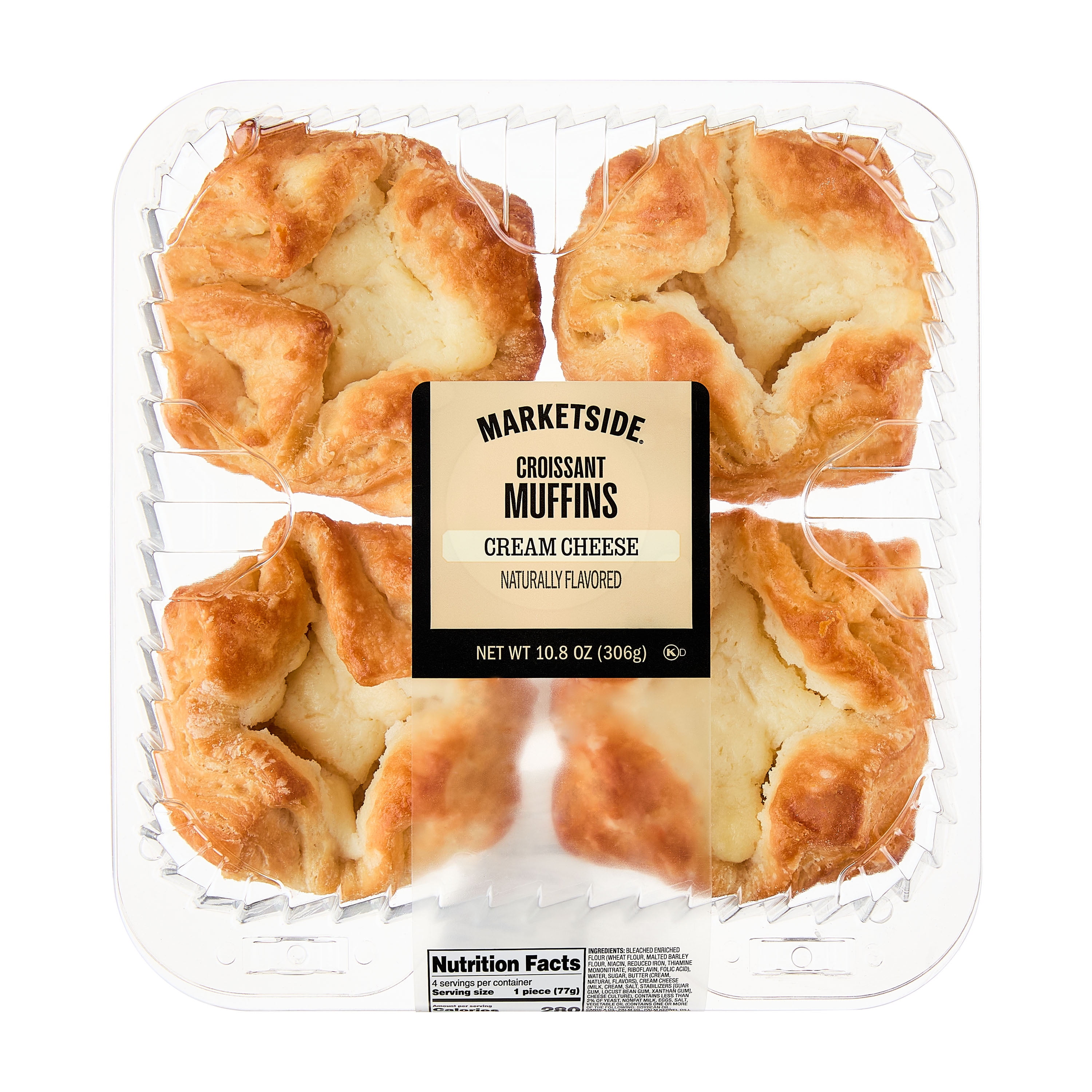 Marketside Cream Cheese Croissant Baked Muffins, 4 Count, 10.8 oz ...
