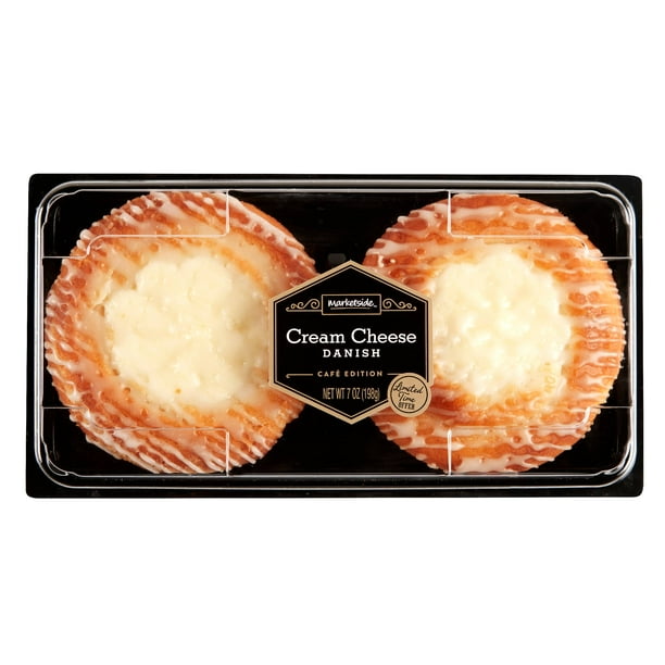 Marketside Cream Cheese Danish Cafe Edition, 7 oz, 2 Count - Walmart ...