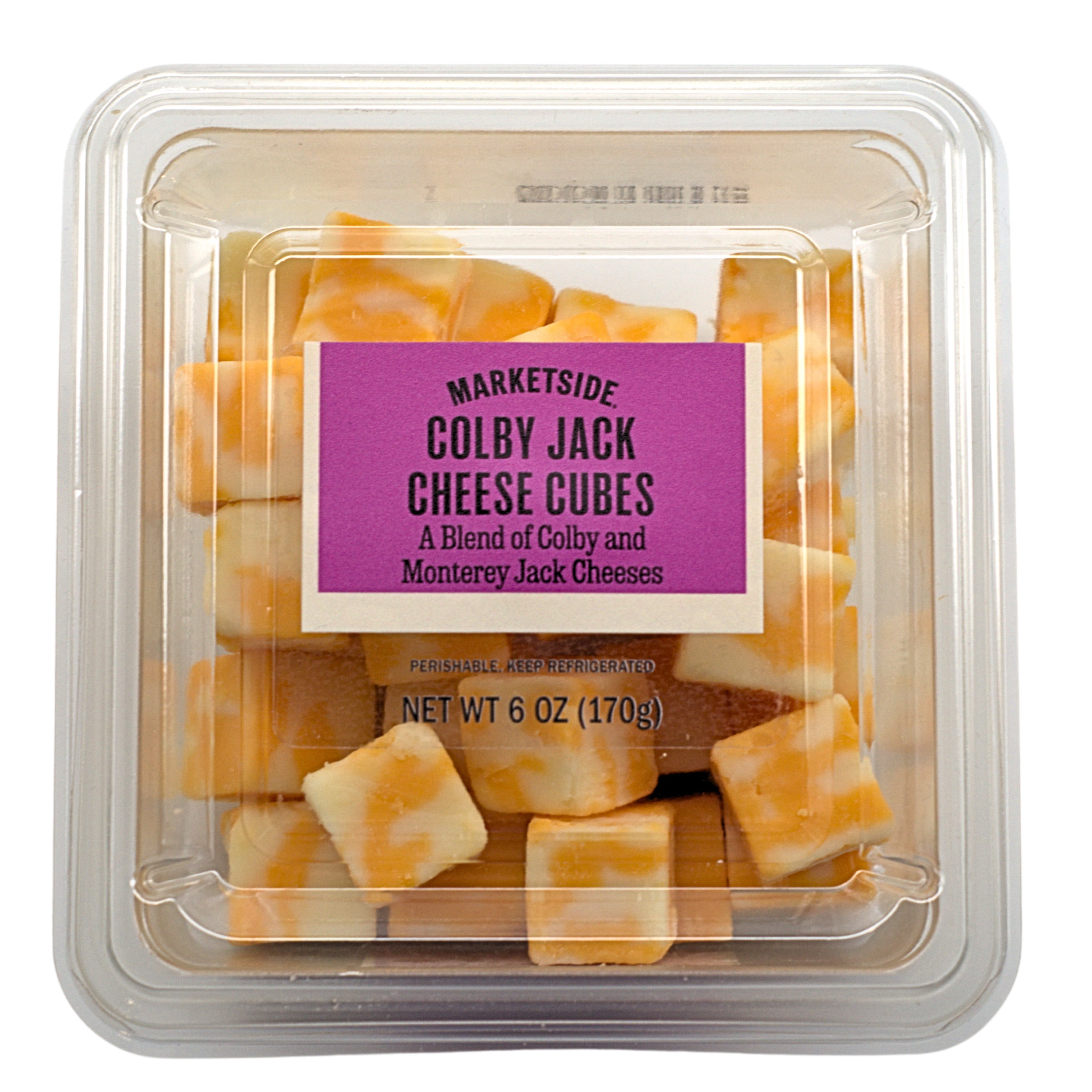 Marketside Cubed Colby Jack Cheese Cup, 6oz (Fresh, Plastic Cup ...