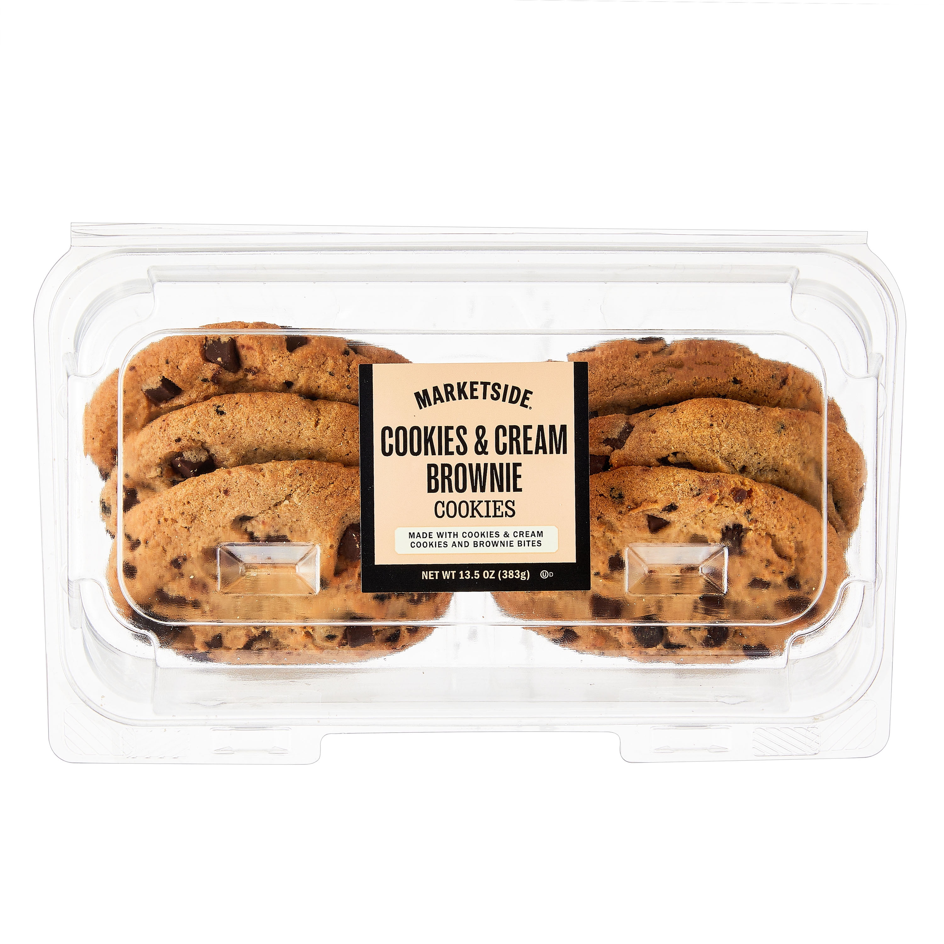 Marketside Cookies & Cream Brownie Cookies 13.5 oz 6 Count with Semi ...