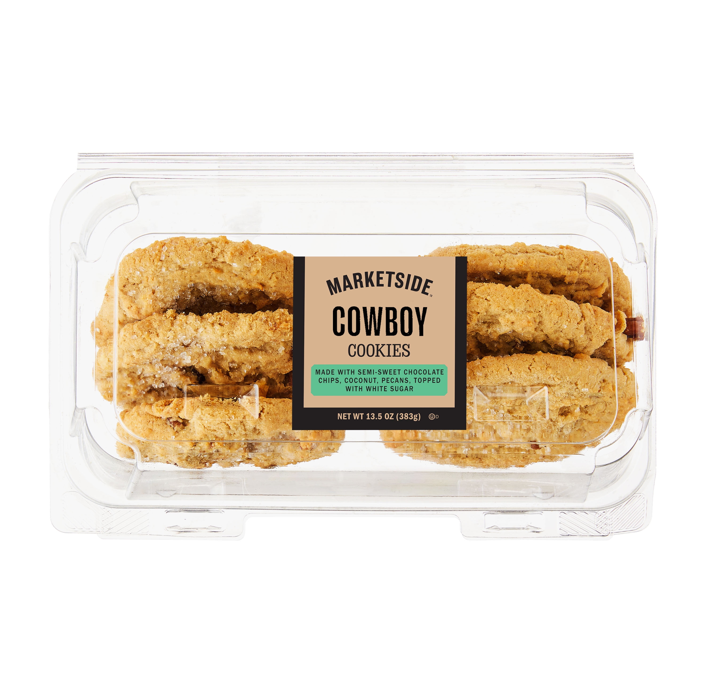 Marketside Decadent Cowboy Baked Cookies, 13.5 oz, 6 Count - Walmart.com