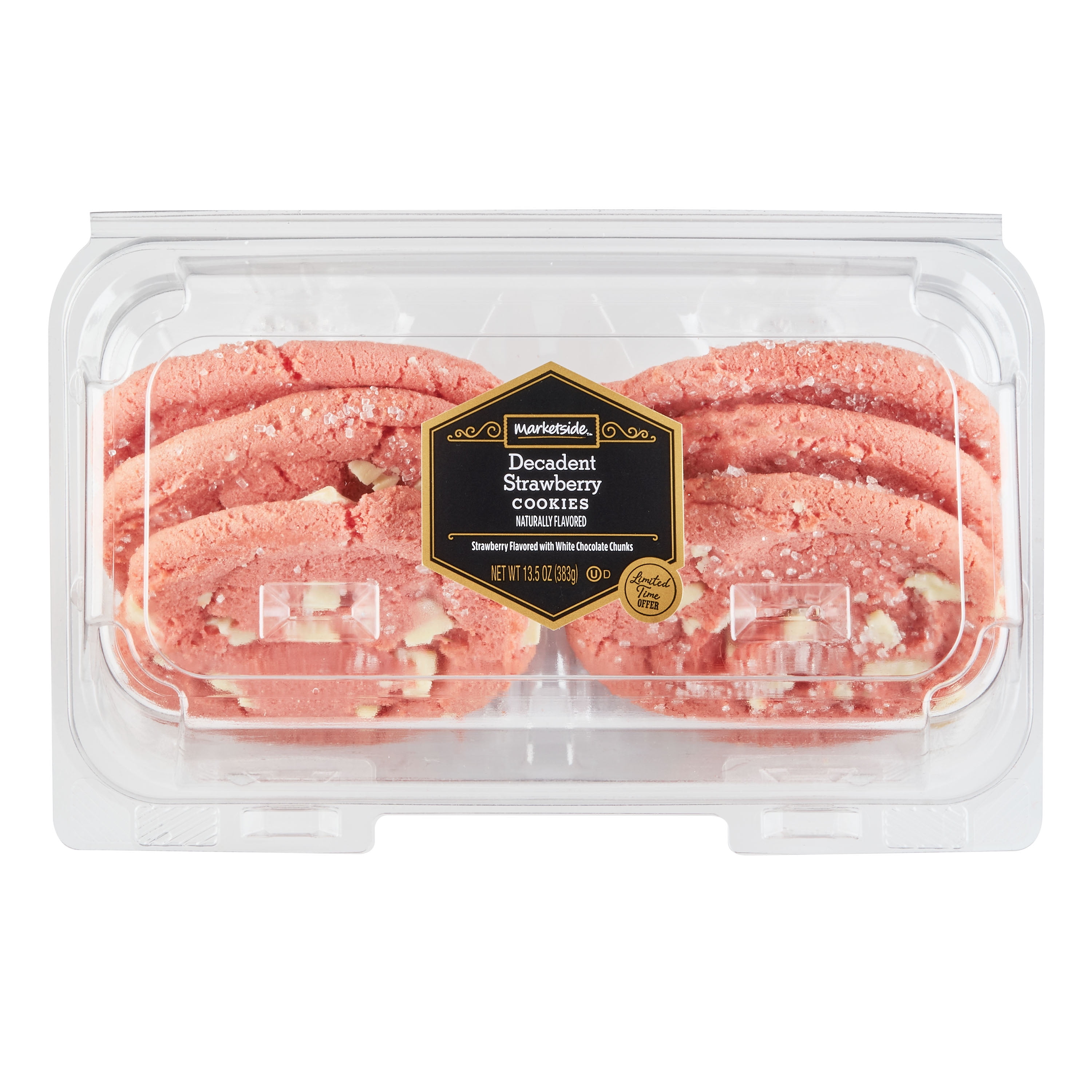 Marketside Decadent Strawberry Cookies, 13.5 oz, 6 Count - Walmart.com