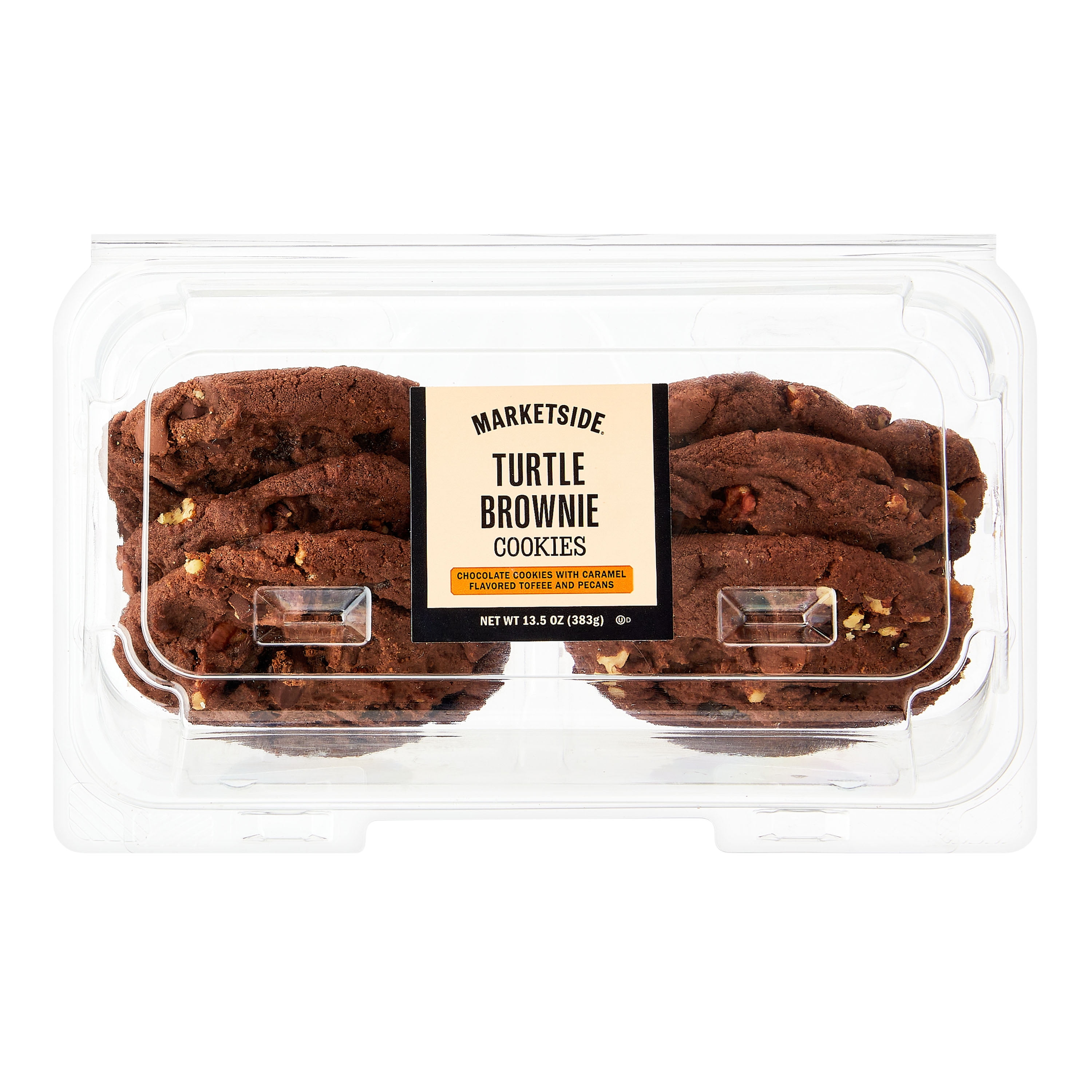 Marketside Decadent Turtle Brownie Bakery Cookies, 13.5 oz, 6 Count ...