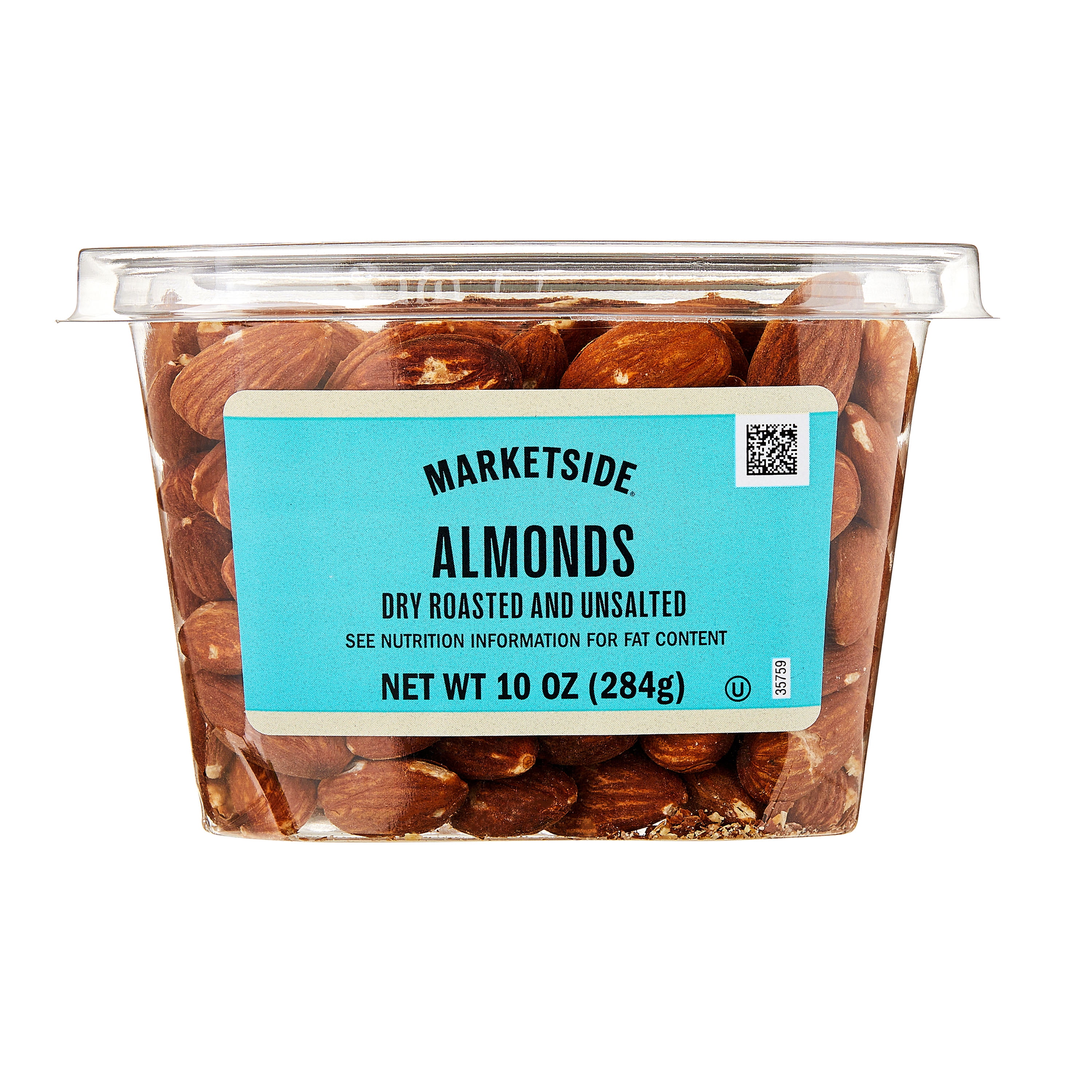 Marketside Dry Roasted and Unsalted Almonds, 10 oz Tub - Walmart.com