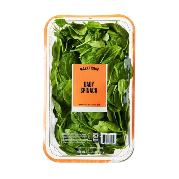 Marketside Baby Spinach 11 oz Fresh Baby Spinach for Salads Sandwiches ...