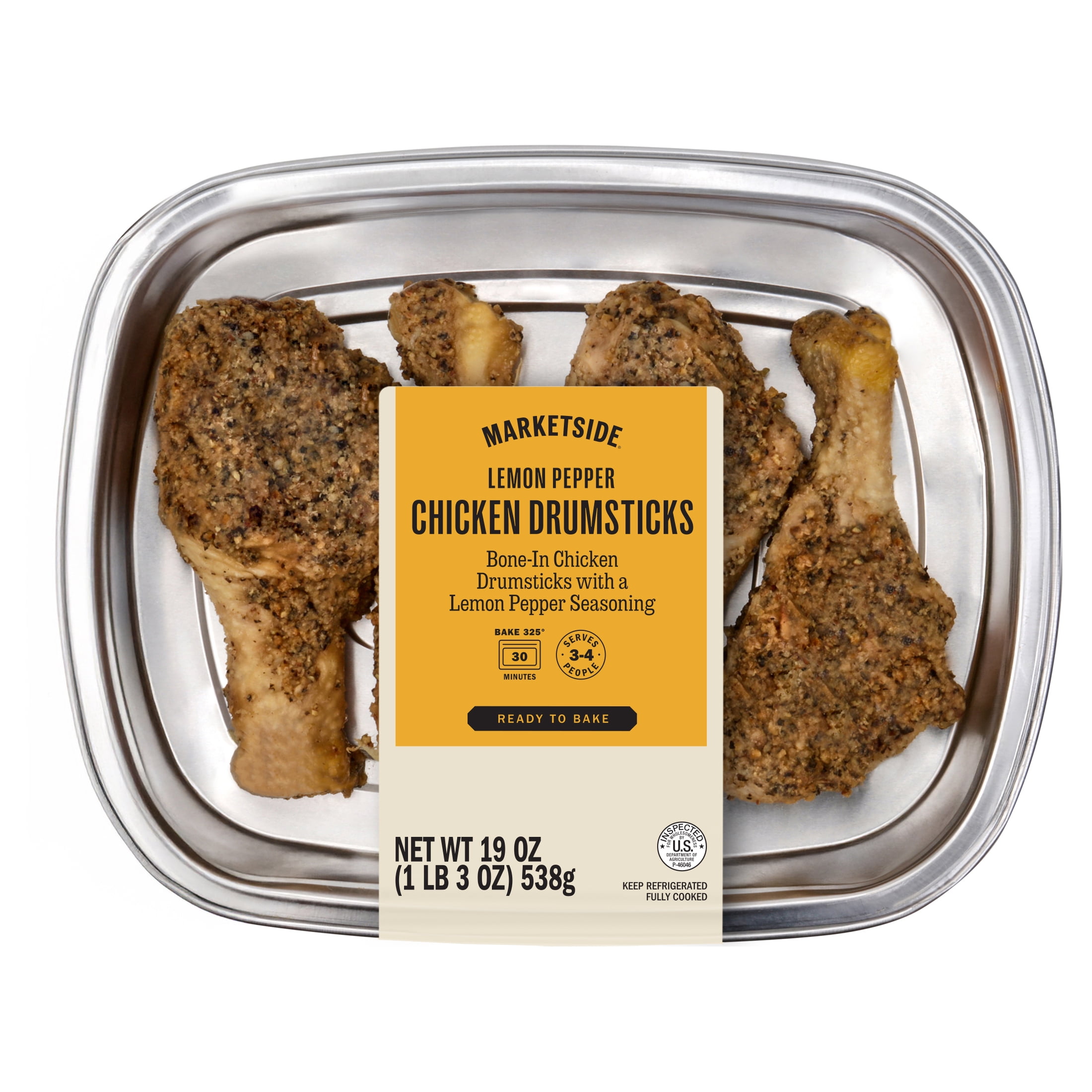 Marketside Fresh Never Frozen Prepared Meal Ready to Bake Lemon Pepper ...