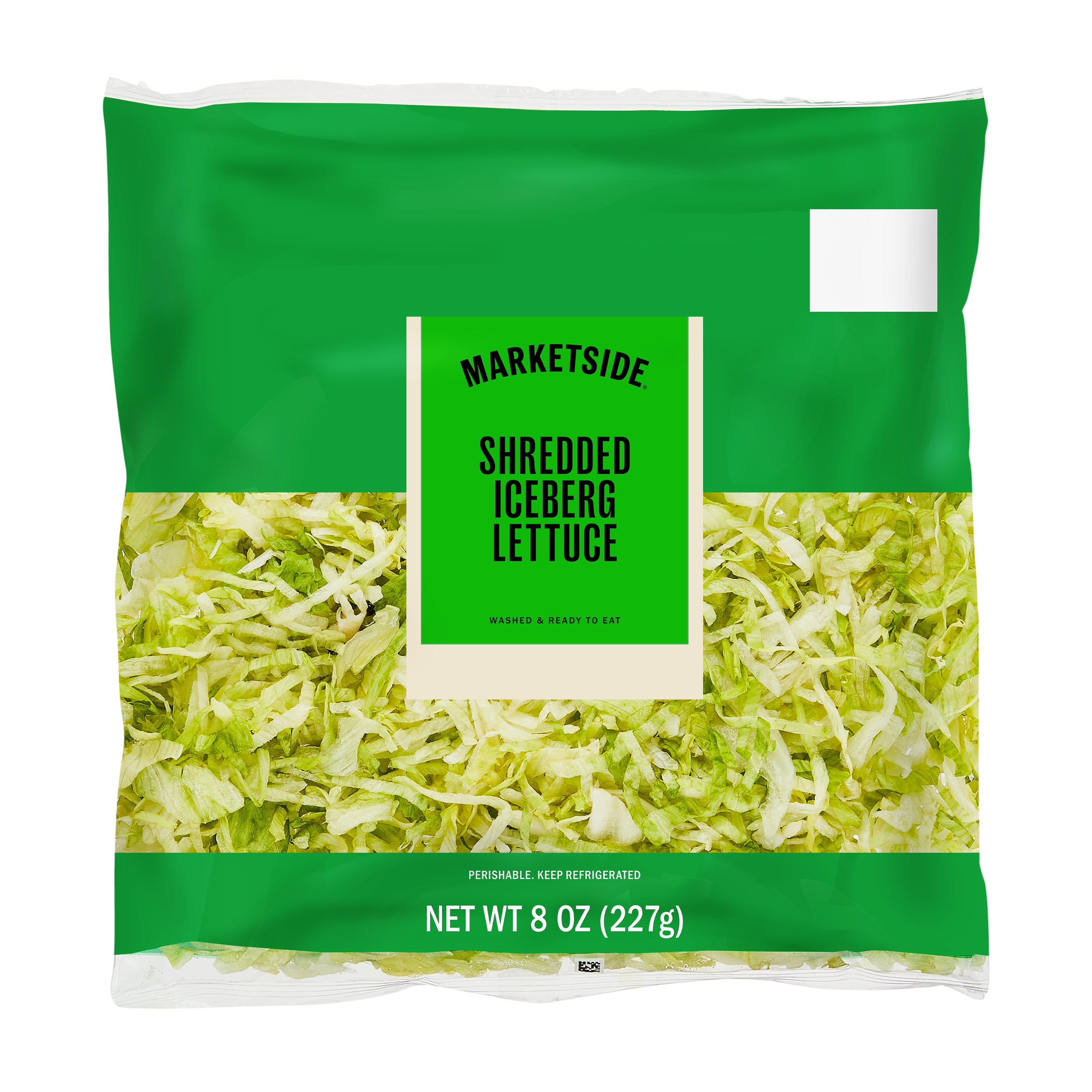 Marketside Shredded Iceberg Lettuce 8 oz Bag for Fresh Salad and ...