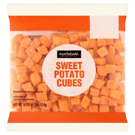 Marketside Sweet Potato Cubes 16 oz, Steams in Bag, Fresh Diced ...