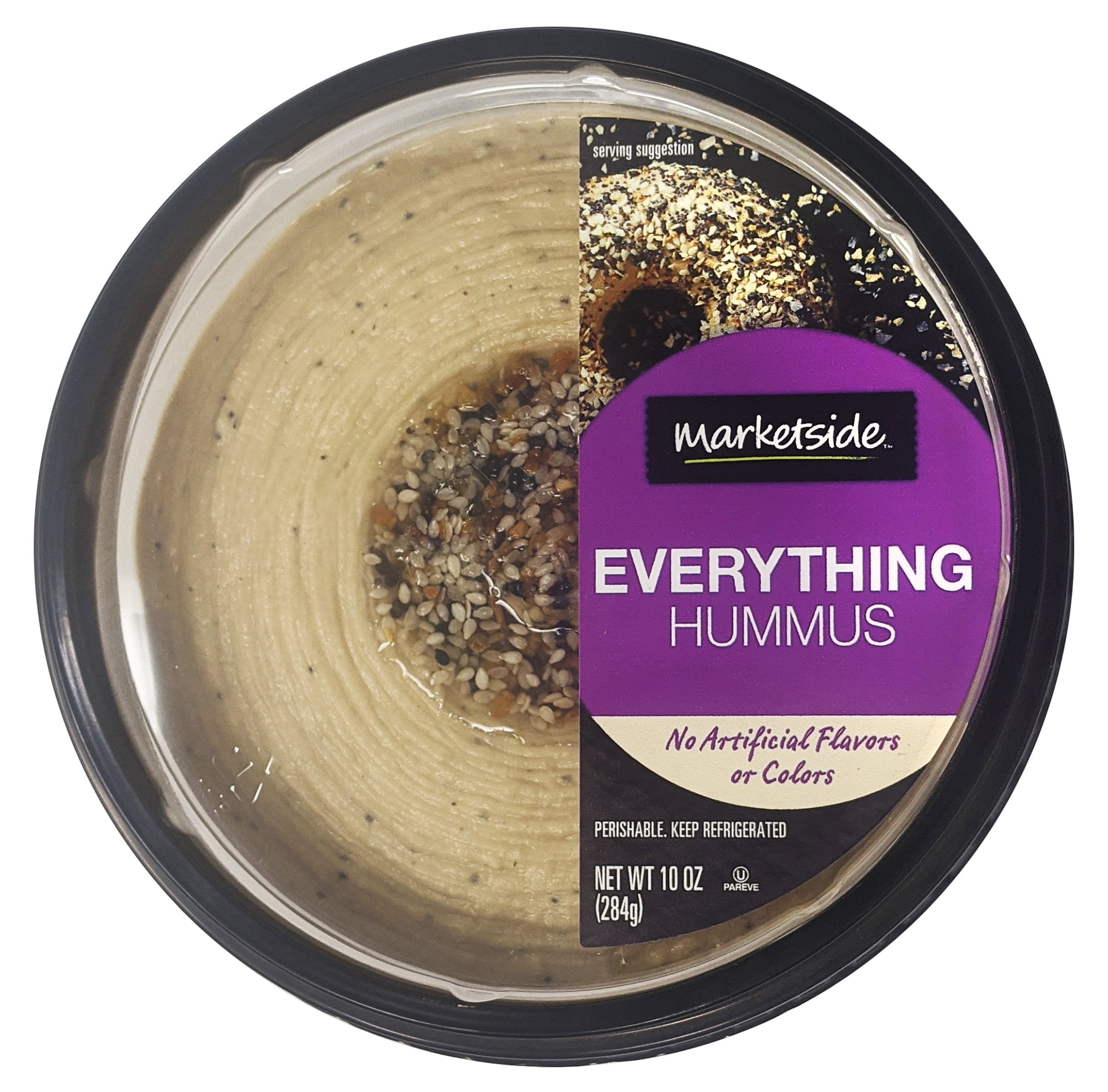 Marketside Gluten-Free Everything Hummus 10 oz, Ready to Eat ...
