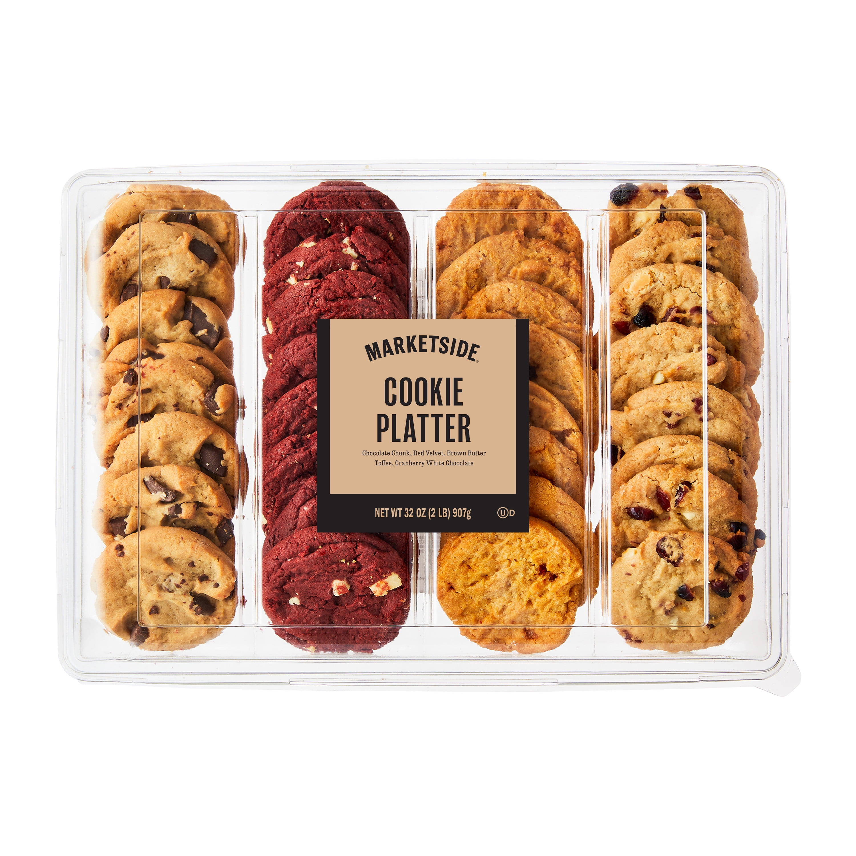 Marketside Holiday Baked Cookie Platter, 32 oz, 32 Count - Walmart.com