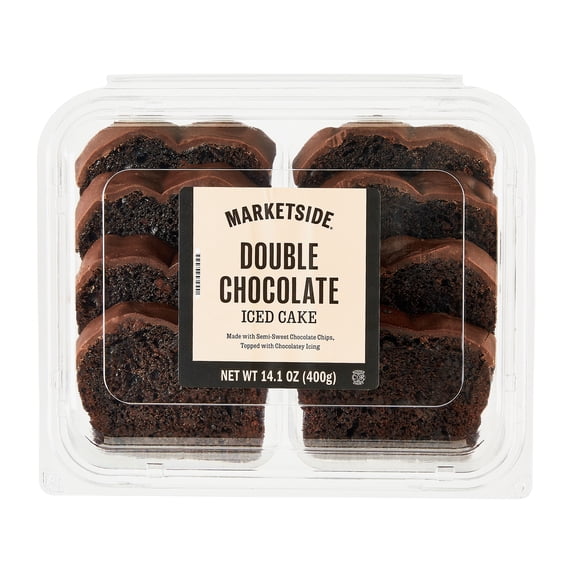 Marketside Iced Double Chocolate Sliced Loaf Cake 14.1 oz 8 Count, Rich ...